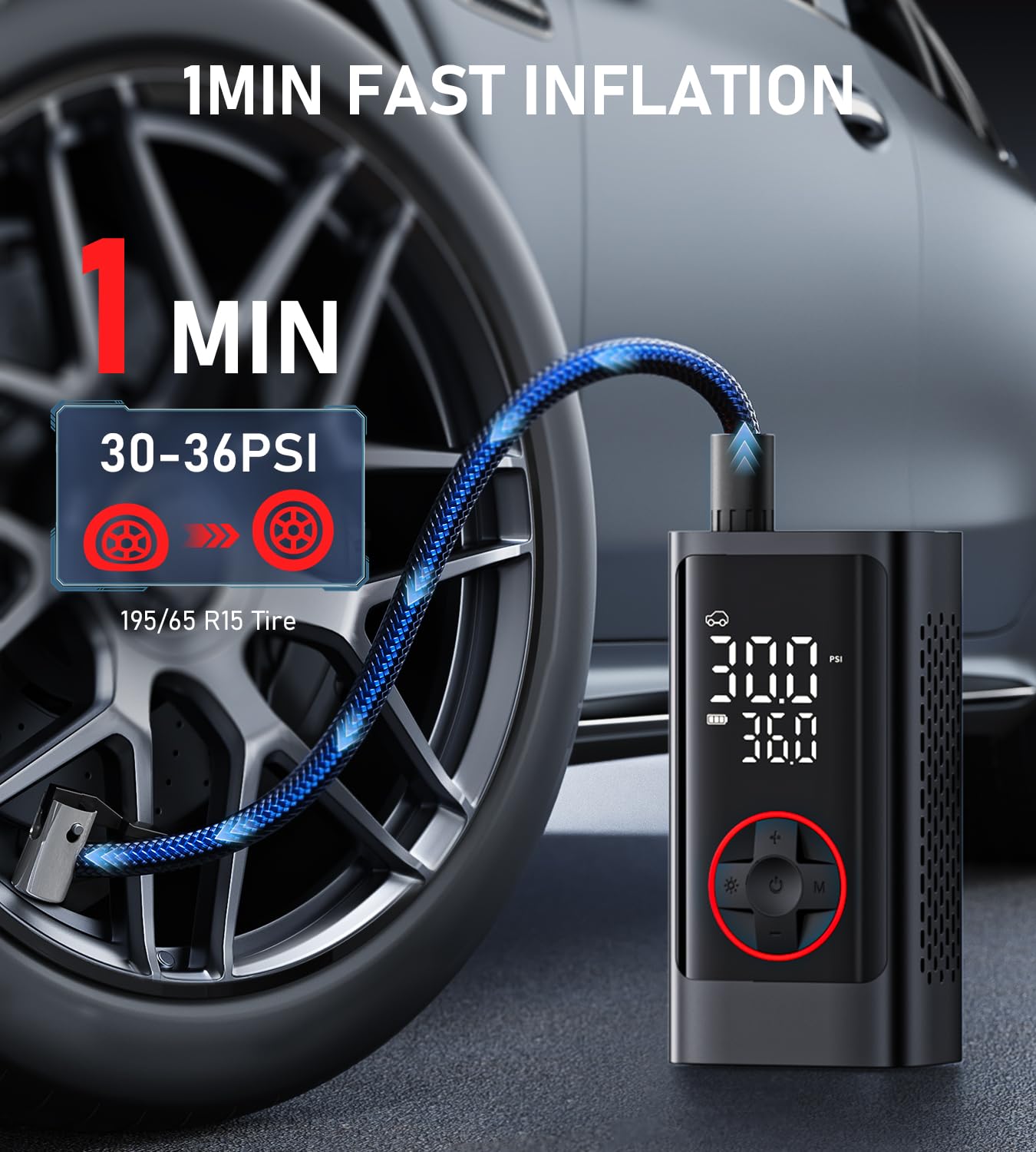 How To Charge JUSUOX Bell And Howell Tire Inflator Tire Inflator ...