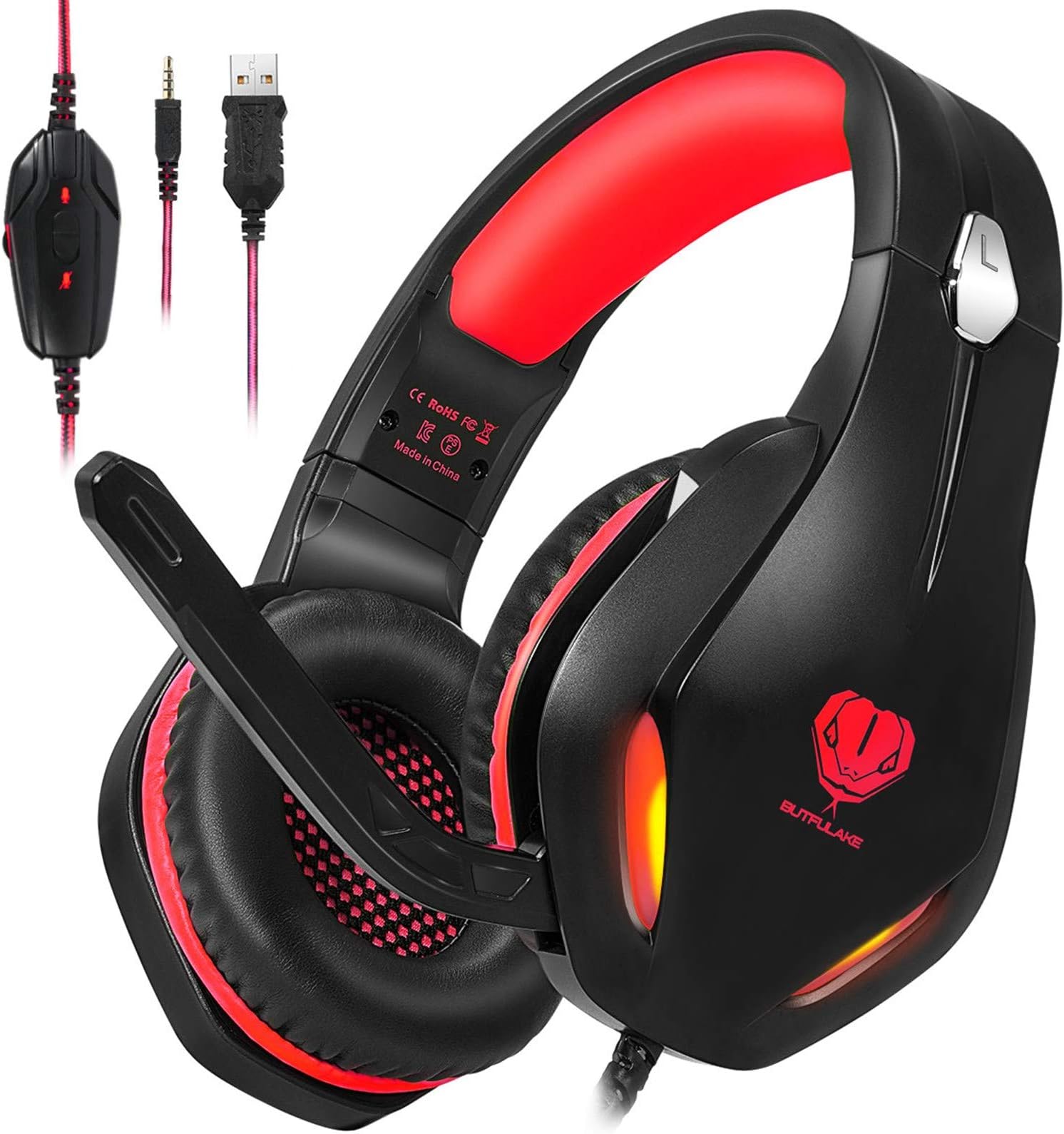 Amazon.com: Gaming Headset with Mic for PC,PS4,Xbox One,Over-ear ...