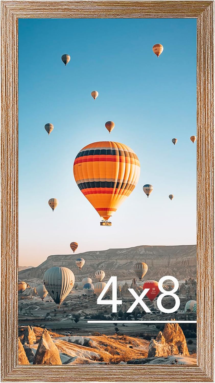 Amazon.com - JCJMY 4x8 Picture Frame Rustic Brown for Wall Hanging or ...