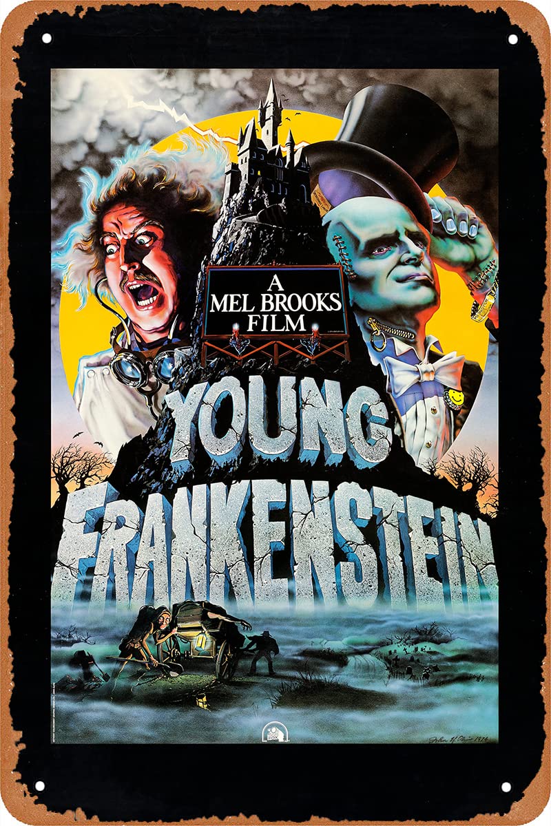 Amazon.com: Bheuriza Young Frankenstein Horror Movie Poster Classic ...