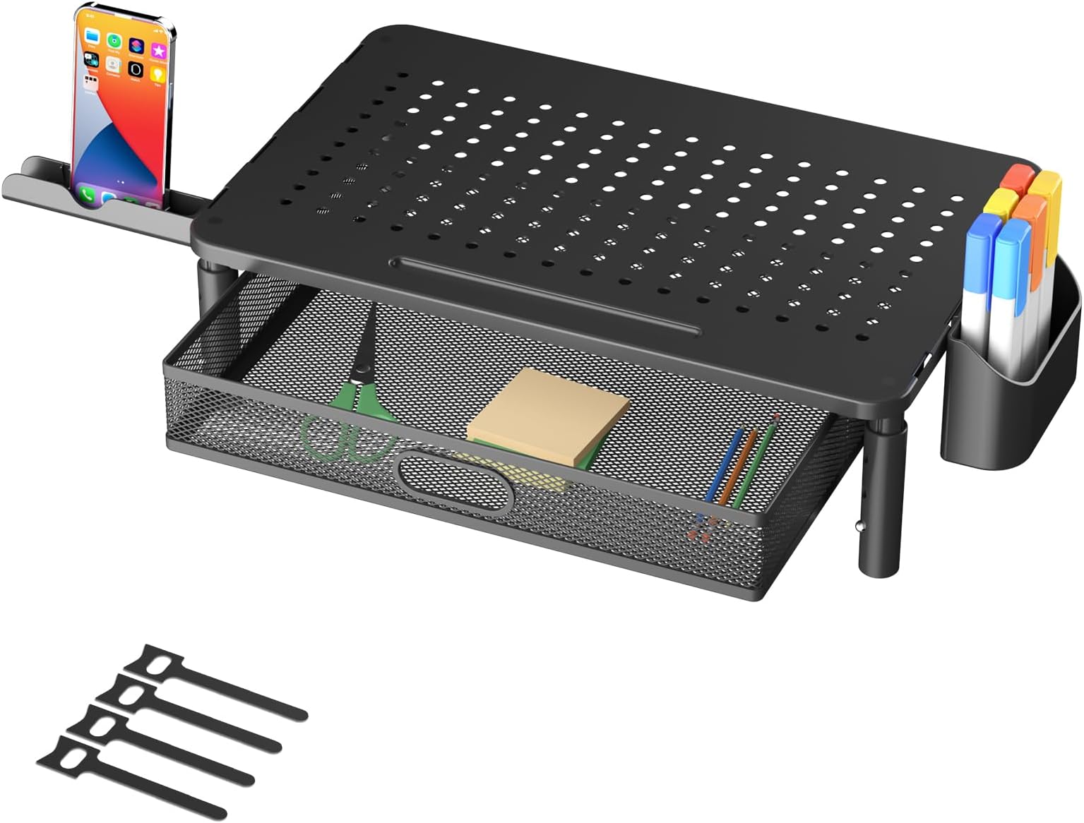 Amazon.com: Monitor Stand Riser with Drawer, Computer Monitor Stand ...