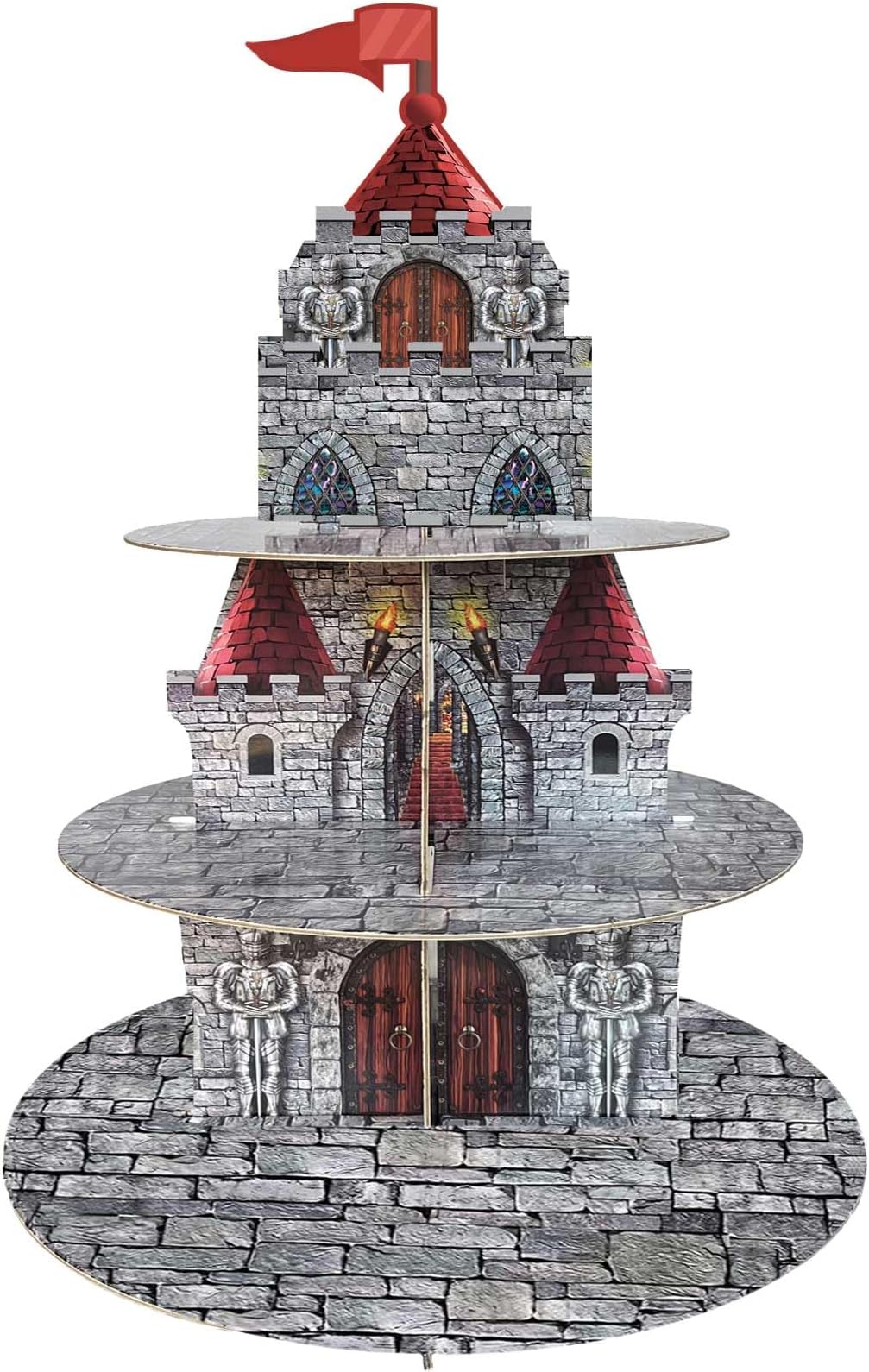 Amazon.com: Zliisang Medieval Castle Cupcake Stand Medieval Knight ...