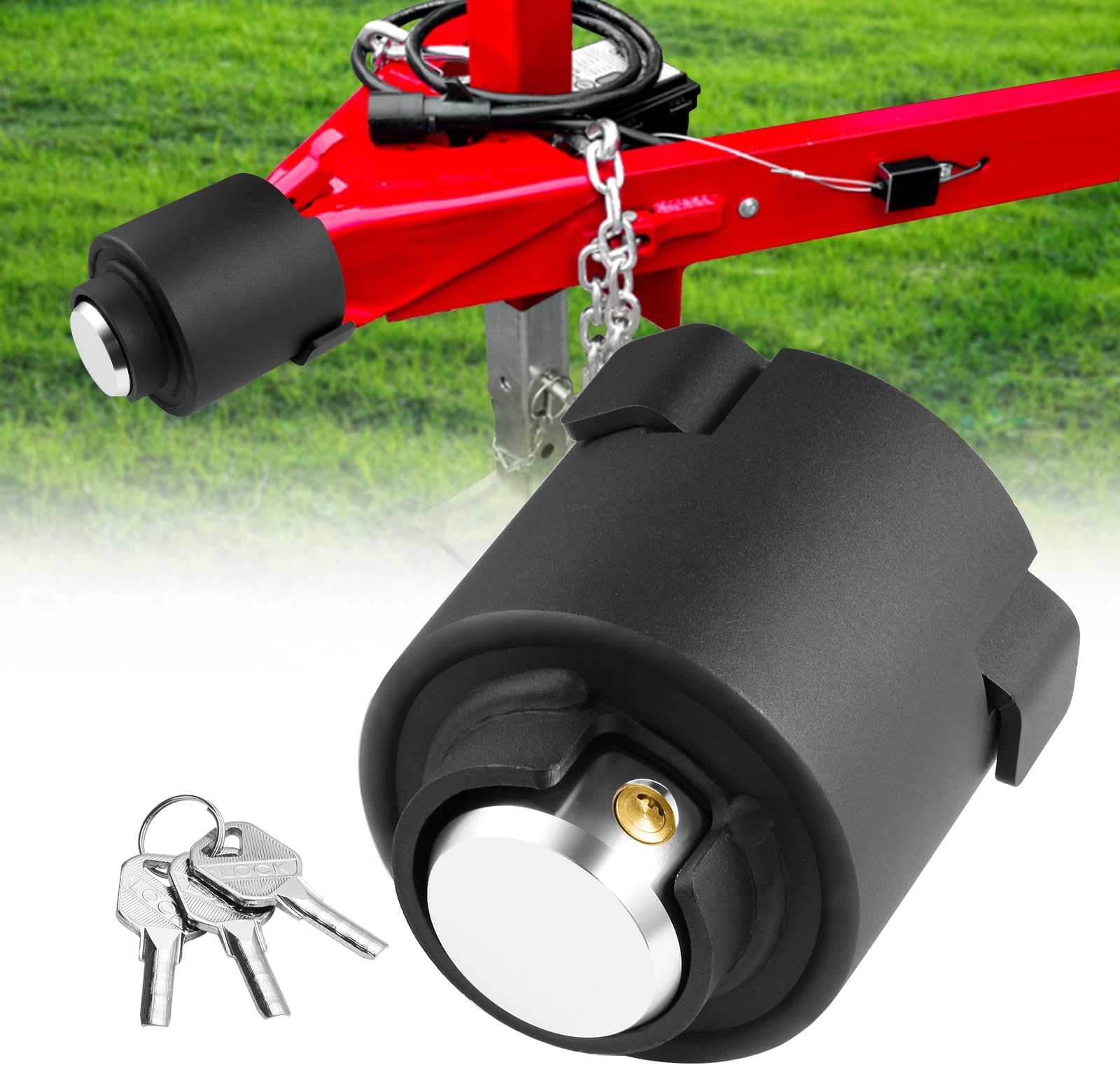 Amazon.com: Elemake Trailer Coupler Lock, Heavy Duty Trailer Lock for 2 ...