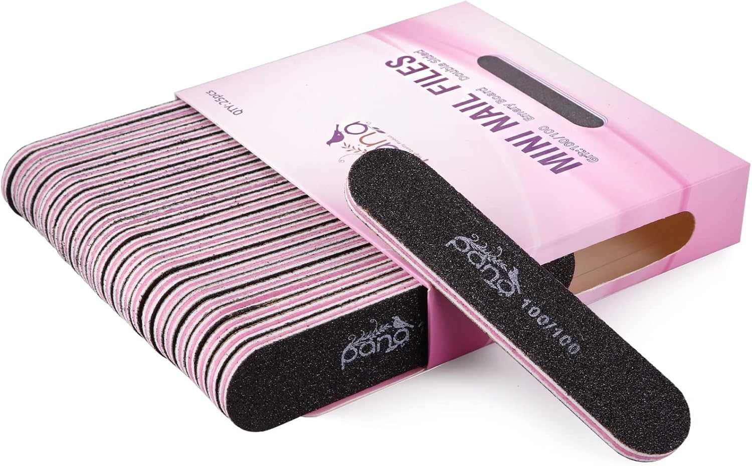 Amazon.com : 25pcs - PANA Mini Double-Sided Emery Nail File for ...