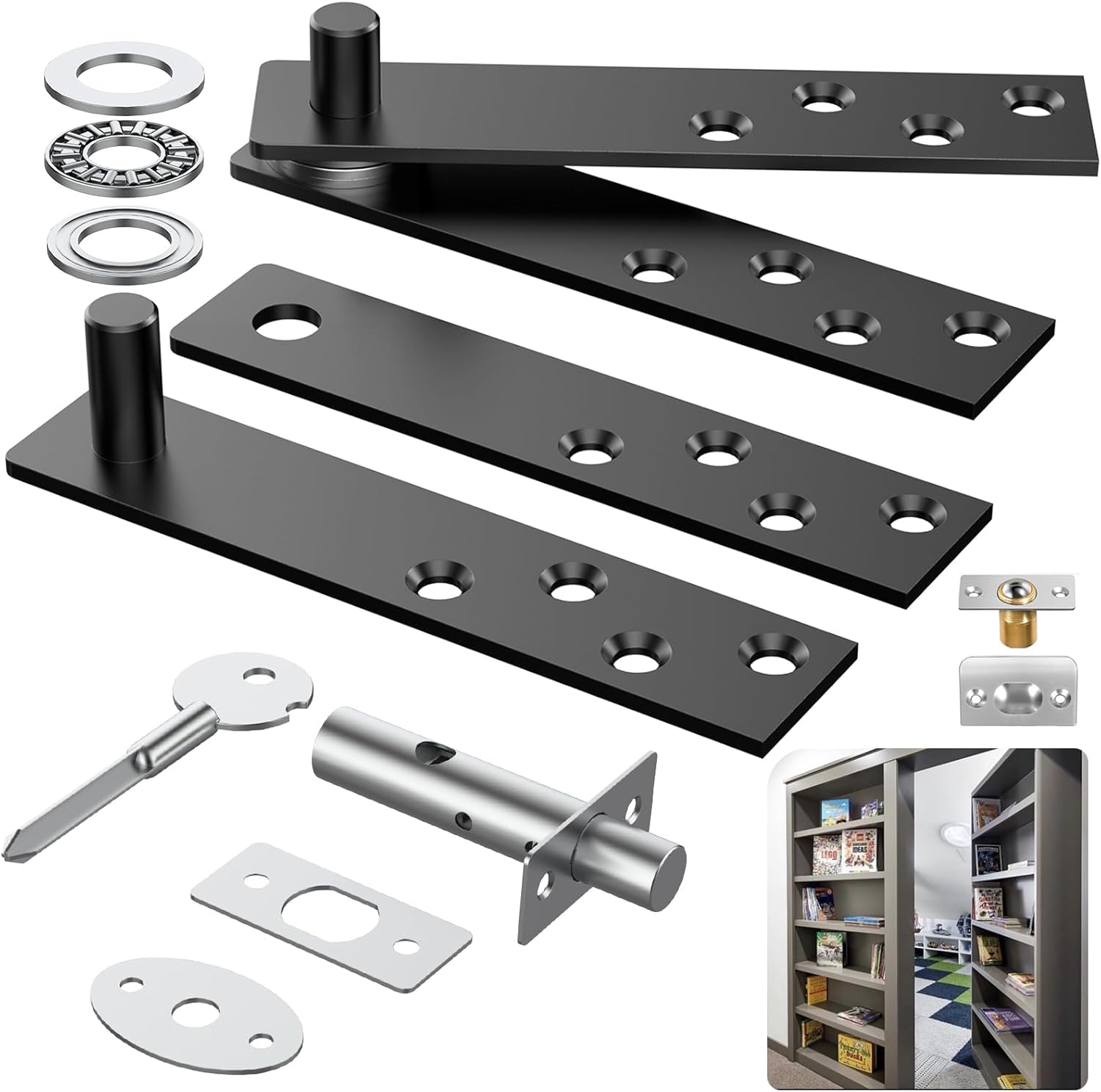 Pivot Door Hinges, Hidden Hinge Heavy Duty with Accessories for Wood ...