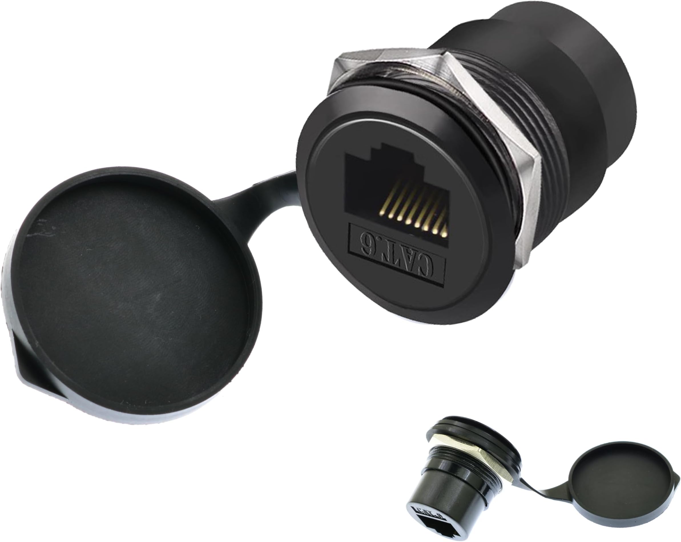 Amazon.com: YiKaiEn RJ45 CAT6 Panel Mount Adapter Female-to-Female ...