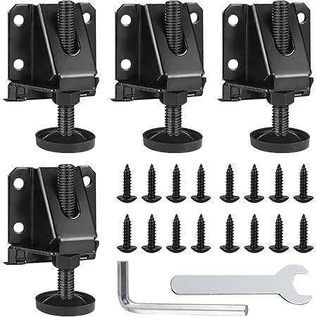Amazon.com: Adjustable Leg Leveler, 4 Pack Leveling Feet Heavy Duty Leg ...