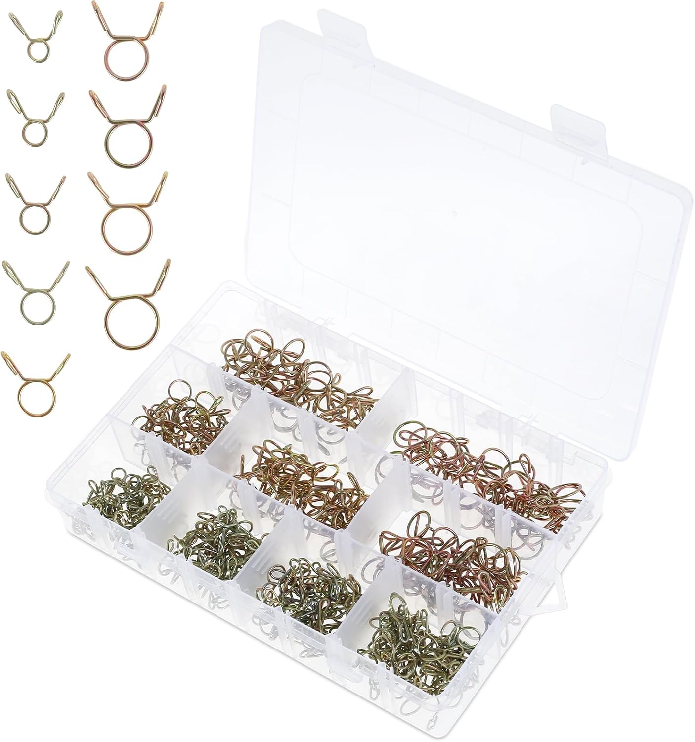 Amazon.com: 330 Pcs Spring Hose Clamp Set Small Hose Clamps Stainless ...