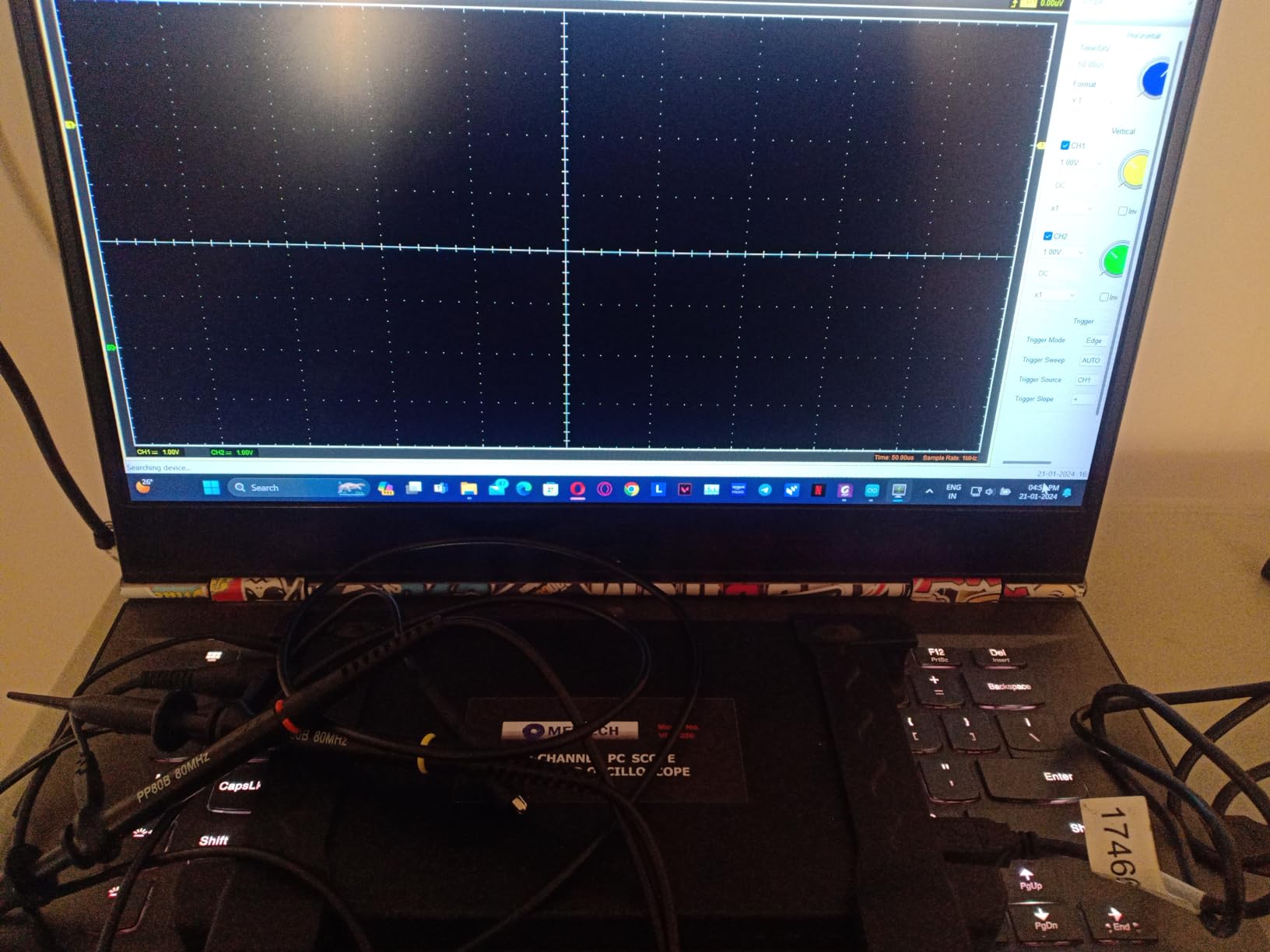 MEXTECH PC-Based Oscilloscope 20MHz 48MS/s USB 2 Channel Kit Computer ...