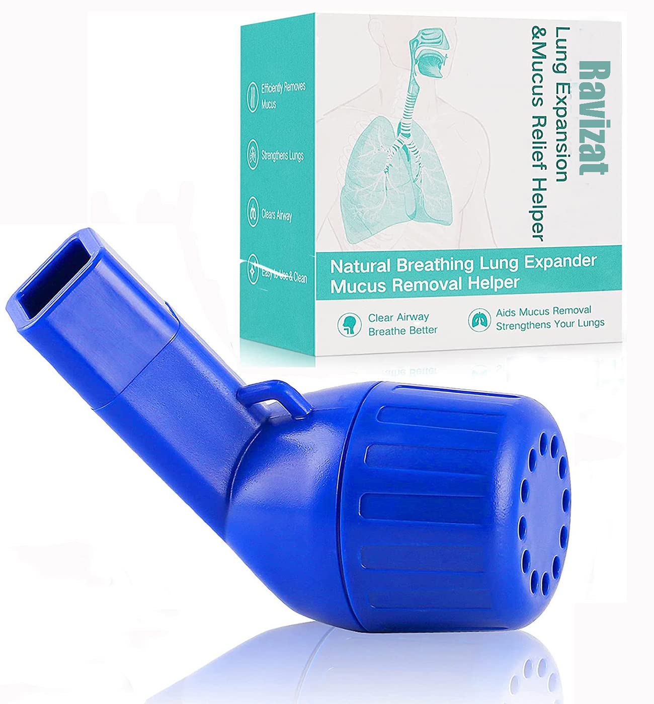 Buy Lung Expansion Mucus Device, Ravizat Hand Held Respiratory ...