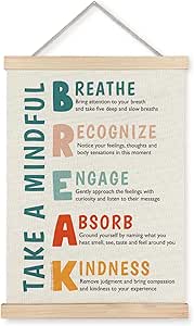Amazon.com: Supwhd Therapy Office Decor - Take a Mindful Break Poster ...