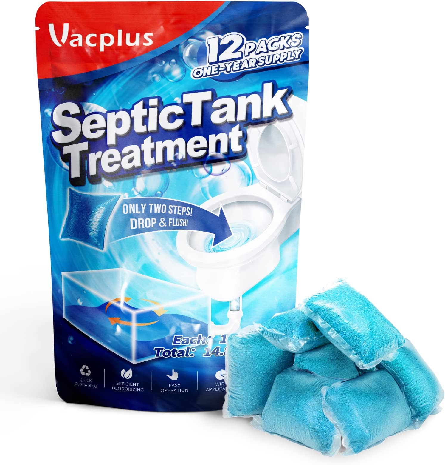 Amazon.com: SEPTIFIX Septic Tank Treatment Tabs - Live Aerobic Bacteria ...