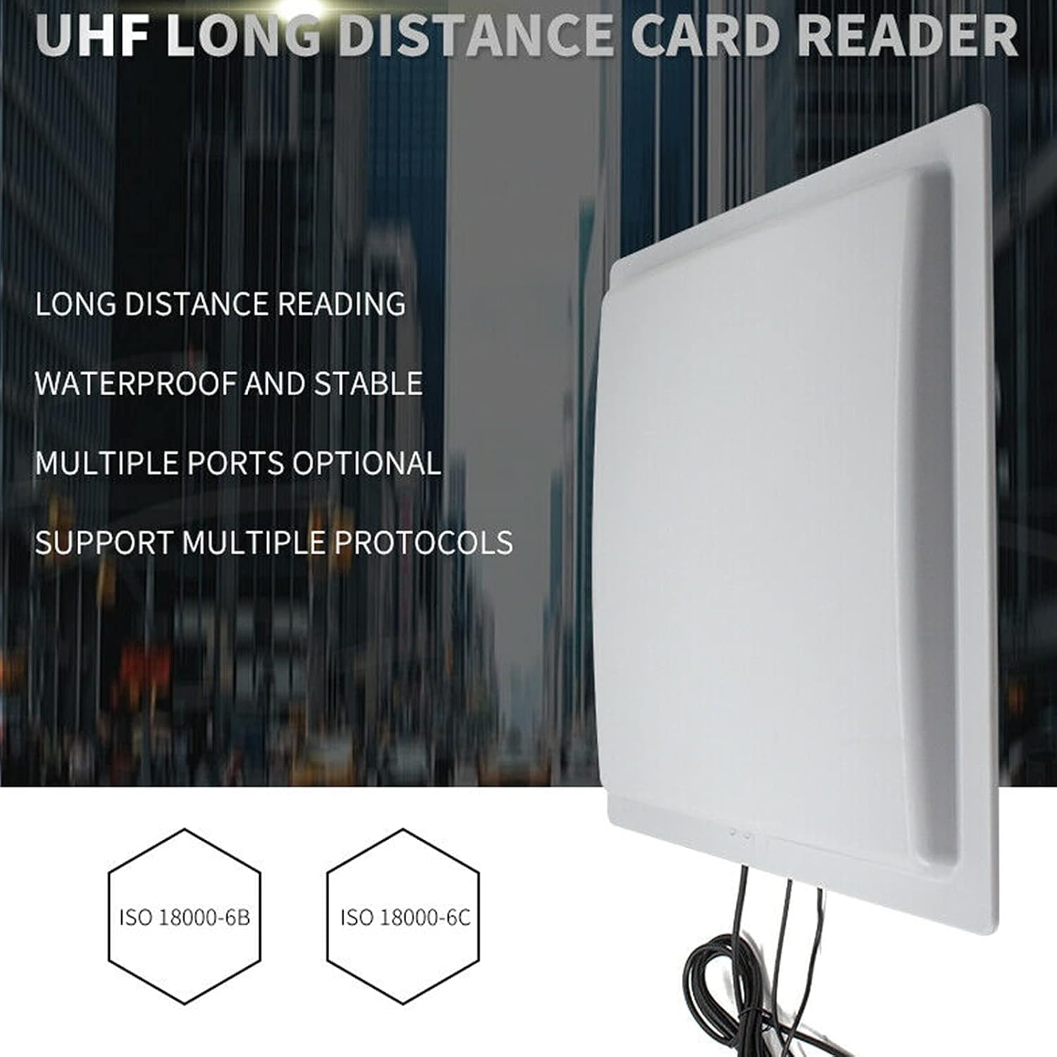 Buy UHF RFID Readers,Long Range 5M 8dbi Antenna RS232/RS485/Wiegand ...