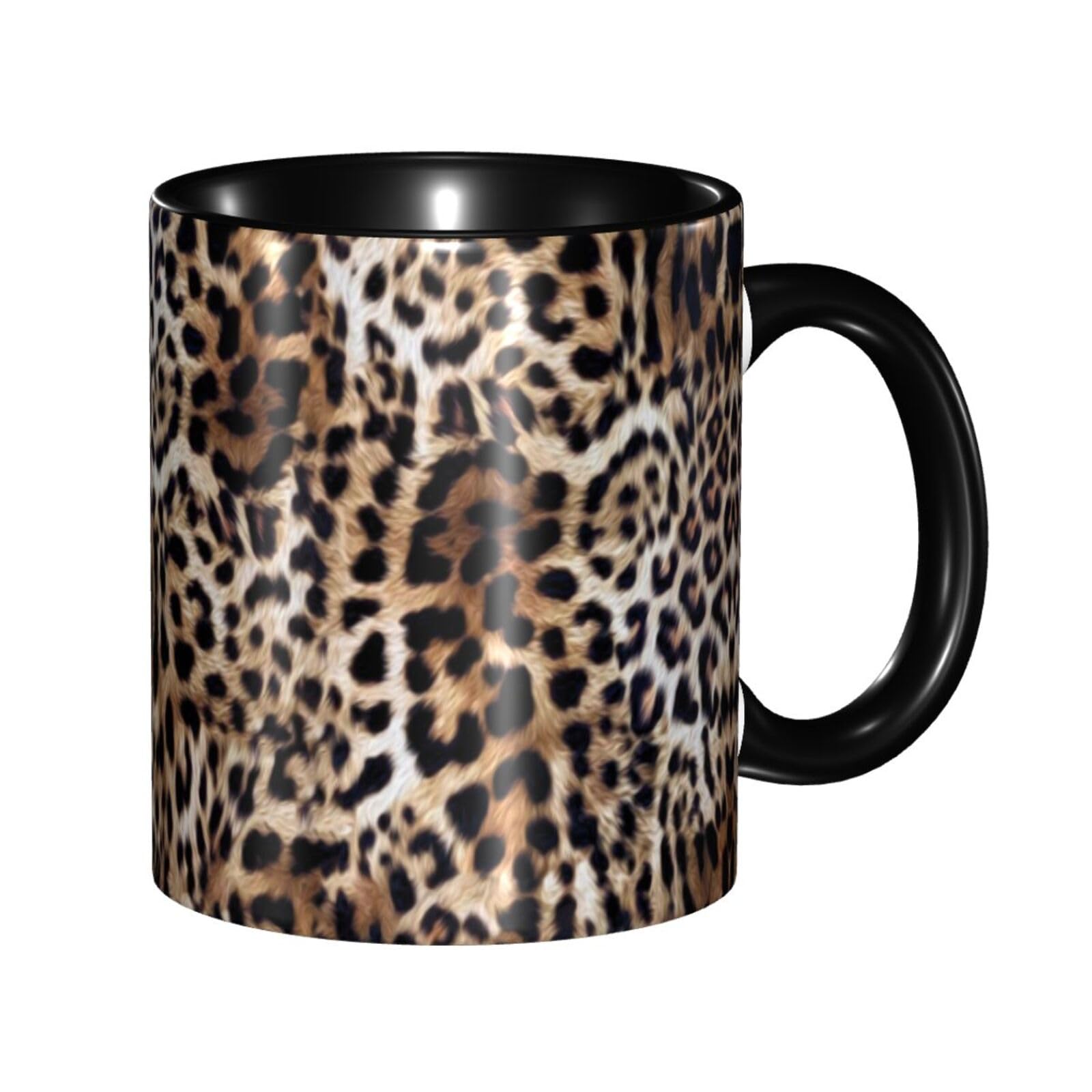 Amazon.com: NOXOZNMOK Leopard Print Coffee Mug for Women Men Ceramic ...