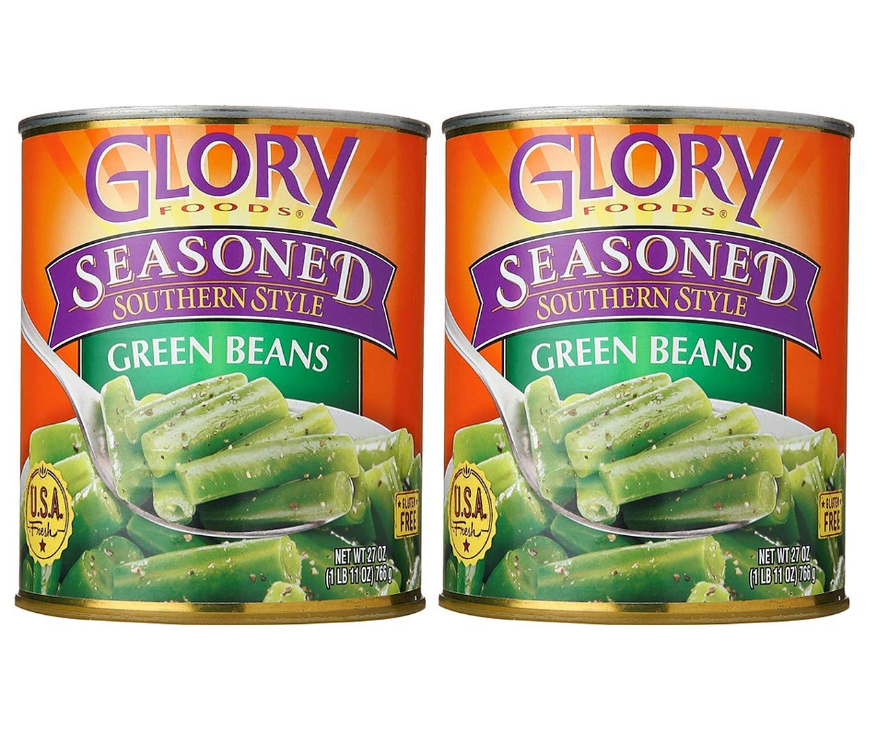 Amazon.com : Glory Foods Seasoned Southern Style Green Beans (2 Pack ...