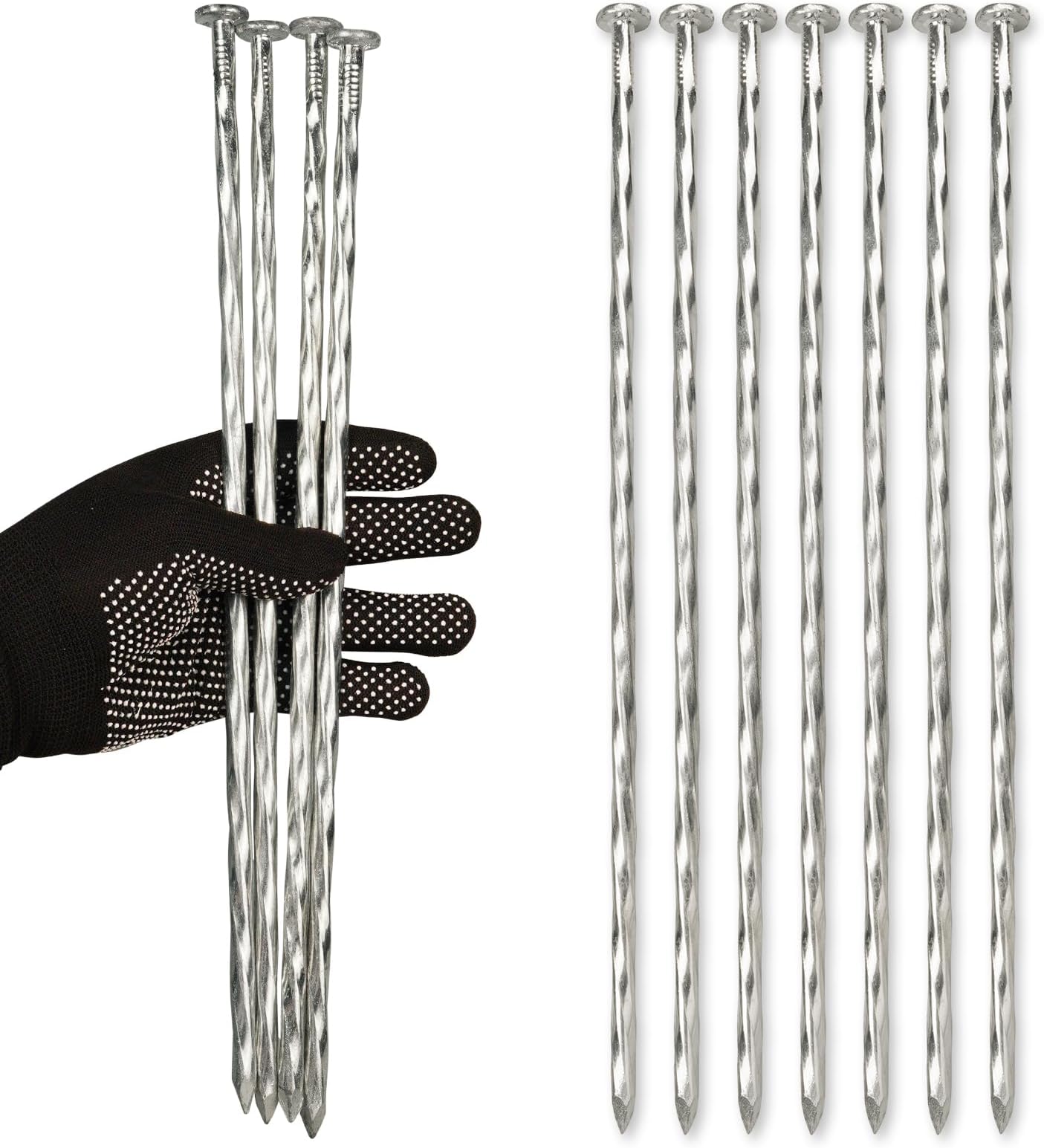 Amazon.com : EISENSP Extra-Long 14 Inch Landscape Stakes - Heavy Duty ...