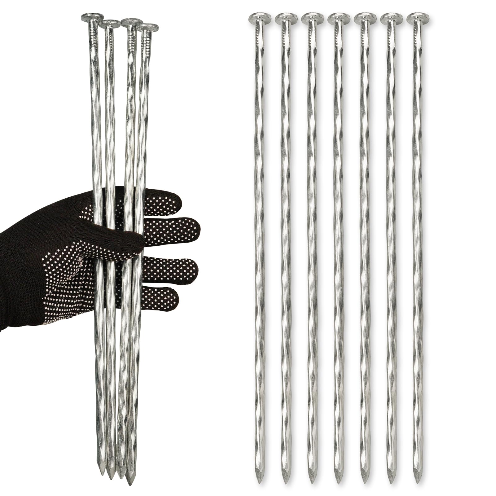 Amazon.com : EISENSP Extra-Long 14 Inch Landscape Stakes - Heavy Duty ...