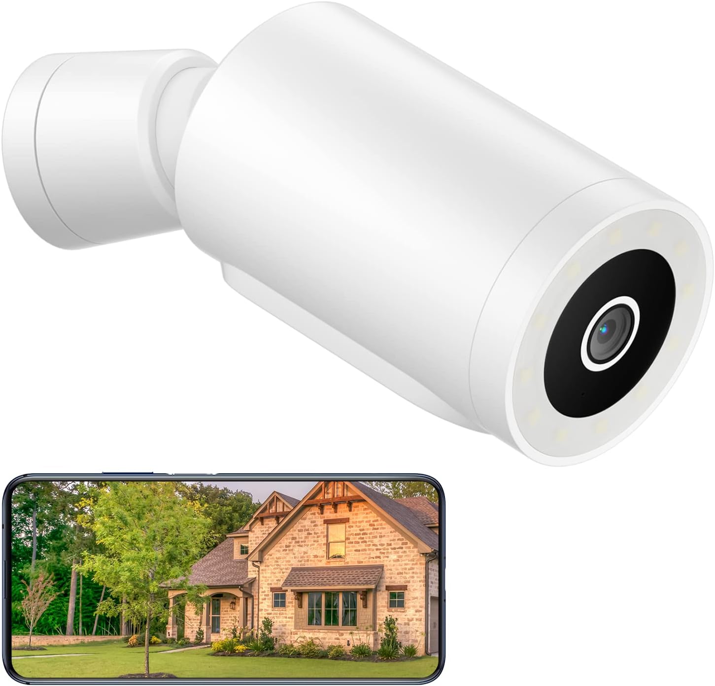 Amazon.com : 4MP 2K Security Camera Outdoor Wired, 2.4G WiFi ...