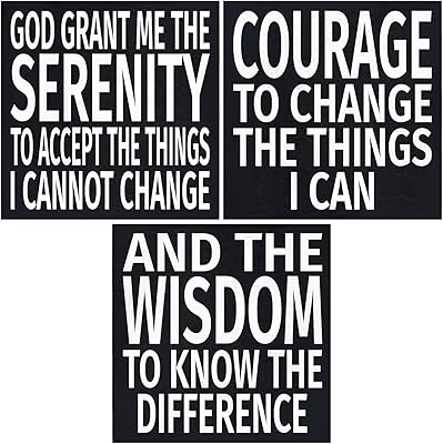 Amazon.com: Rustic Serenity Prayer Wall Decor - Real Wood Serenity ...