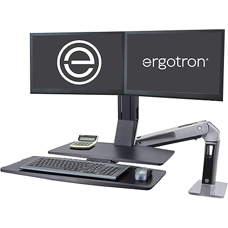 Amazon.com: Ergotron - WorkFit-A Dual Workstation with Worksurface ...