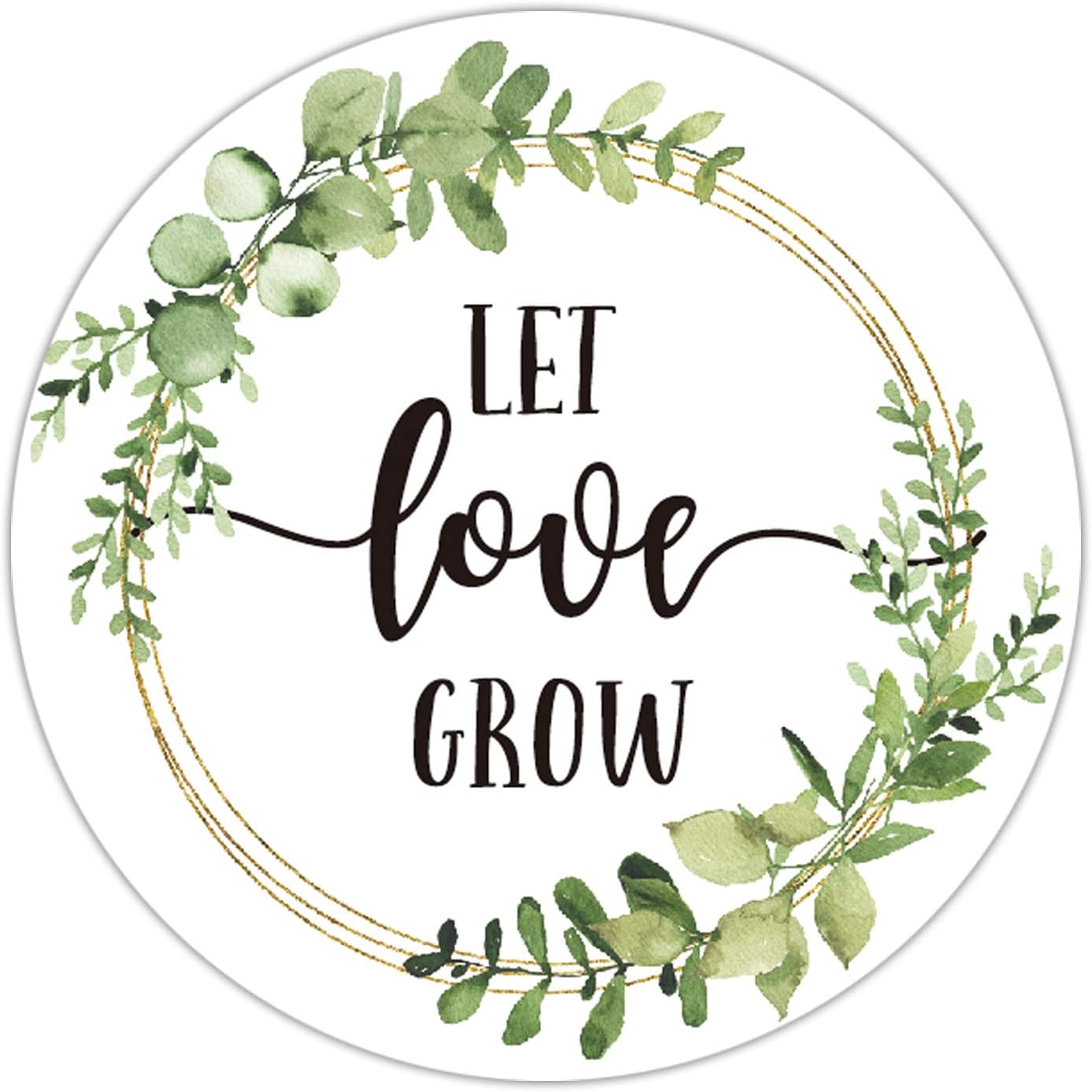 Amazon.com : 80 Greenery Frames Thank You Stickers, Watercolor Green ...