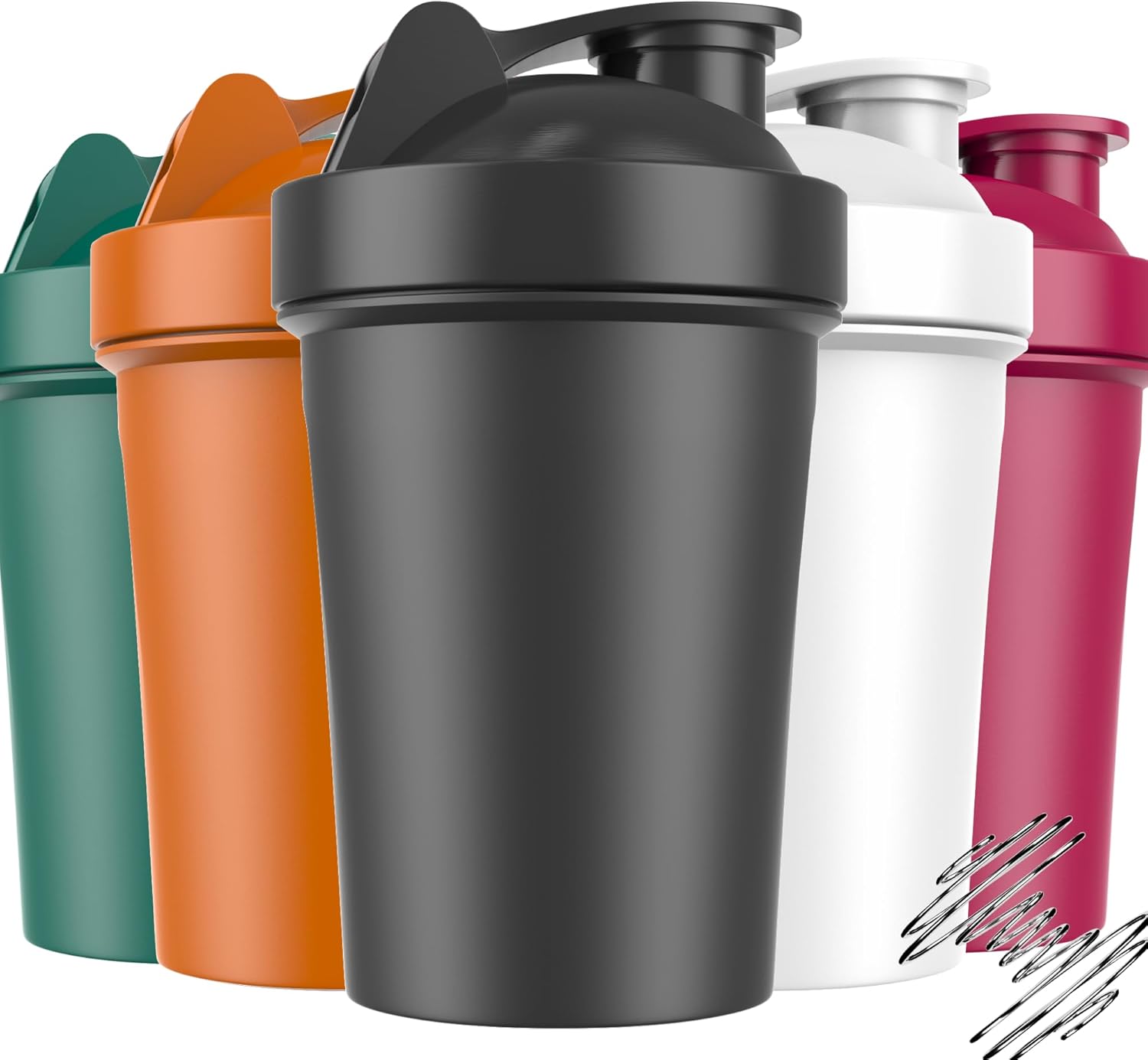 Amazon.com: JEELA SPORTS 5 PACK Protein Shaker Bottles for Protein ...