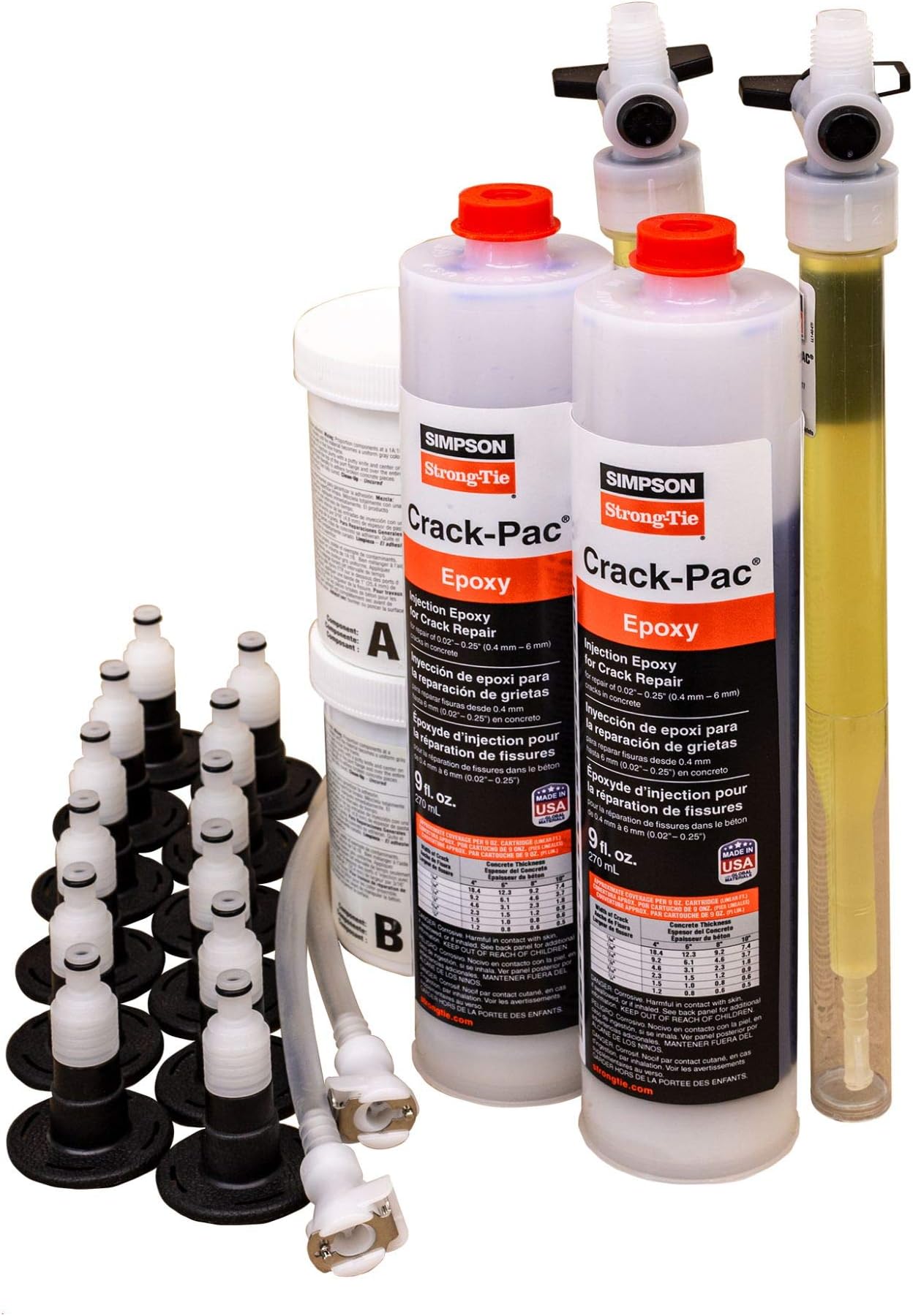 Polygem LCR Epoxy Concrete Crack Repair Kit - Stops Leaks - High ...