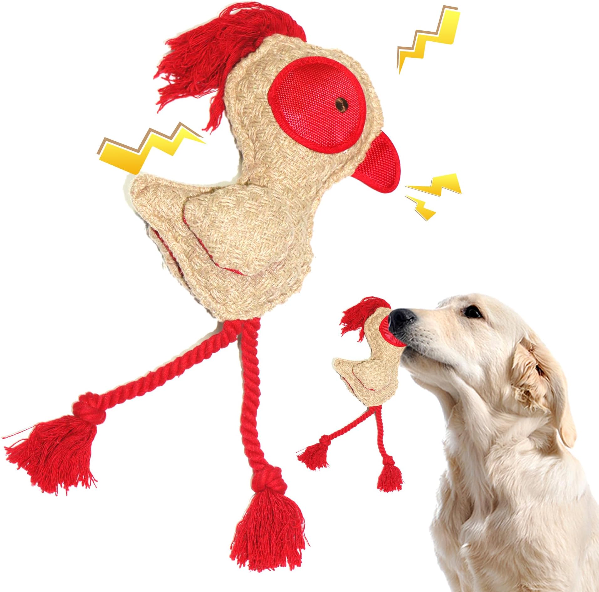 Amazon.com : Q monster Dog Bite Rope Toy with Squeaker, Stuffed Animal ...