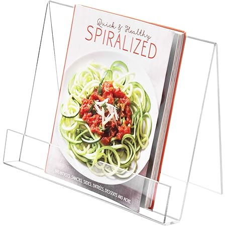 Amazon.com: MyGift Premium Clear Acrylic Cookbook Holder Stand, Recipe ...