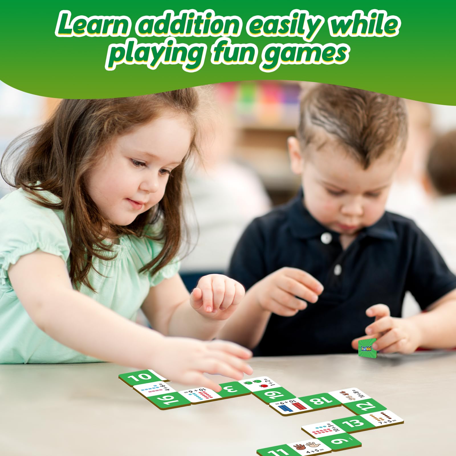 Snapklik.com : Addition Dominoes Set,Math Games For Kids,Math ...