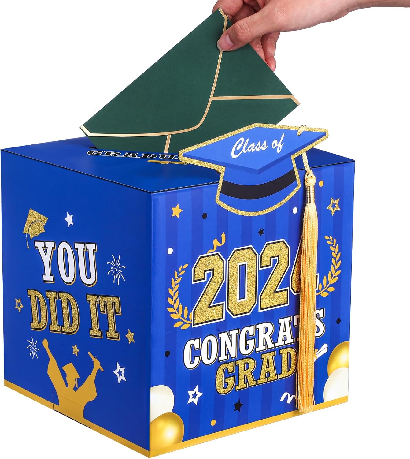 Amazon.com: Amosfun Graduation Party Decorations 2024 Graduation Box ...