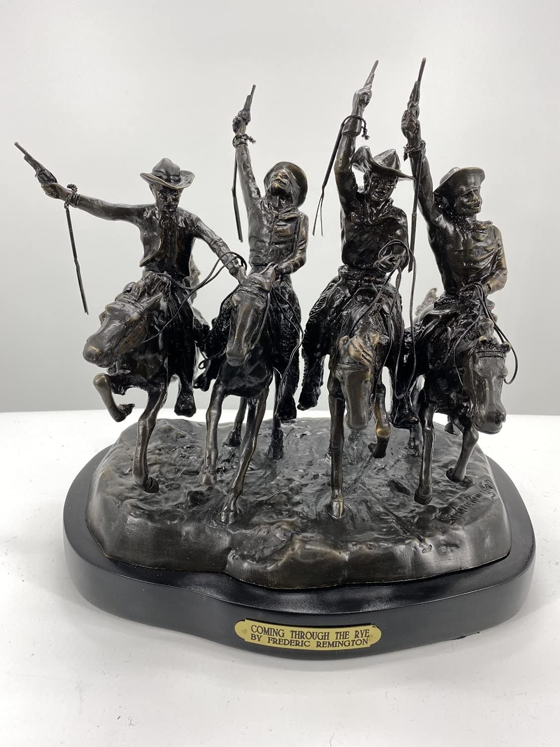 Amazon.com: Artistic Solutions Frederic Remington Pure Bronze Sculpture ...