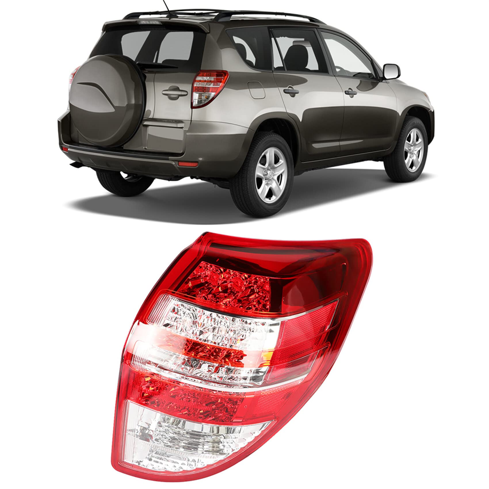 Amazon.com: labwork Passenger Side Tail Light Replacement for 2009-2012 ...