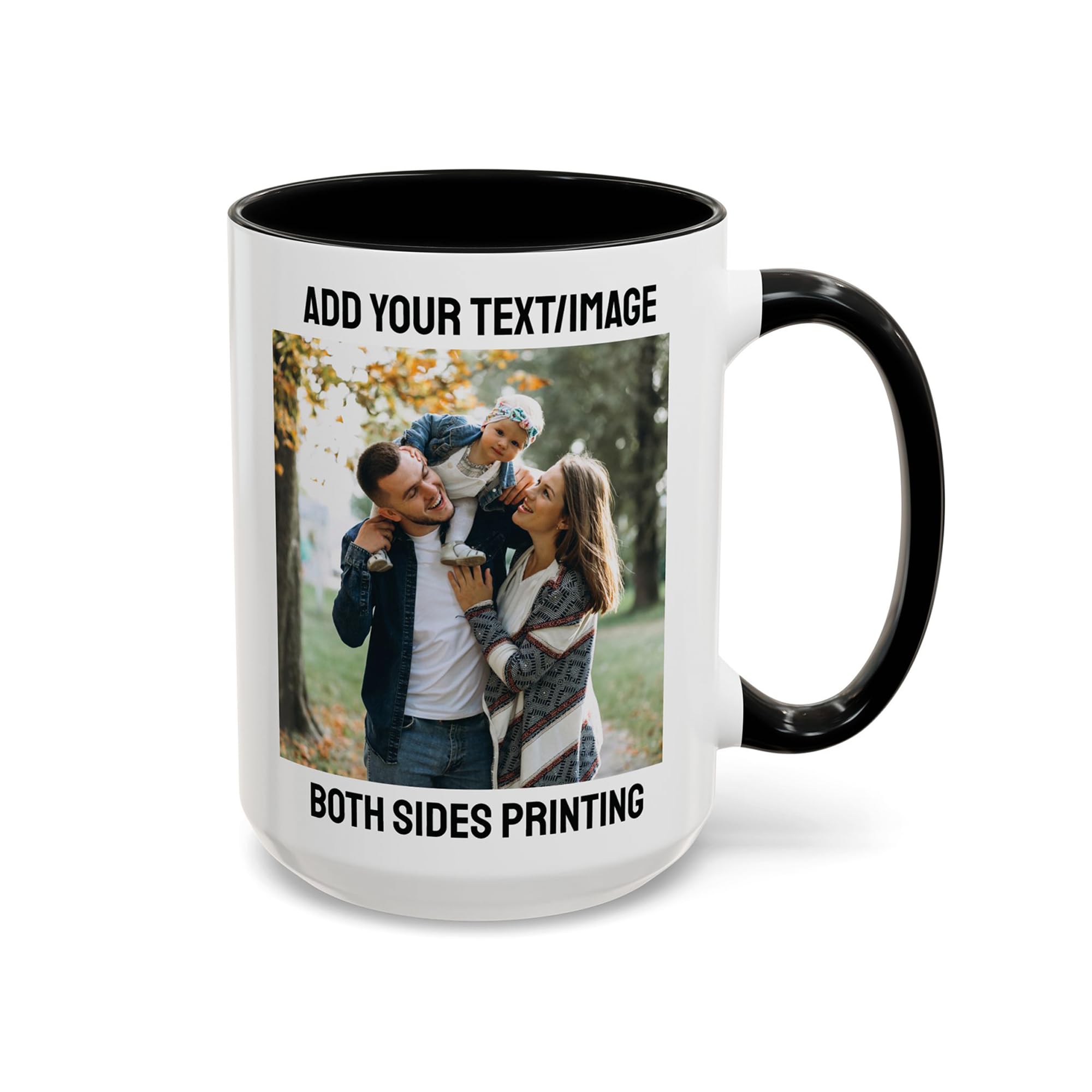 Amazon.com: Custom 15oz Black Coffee Mug Design Personalized Ceramic ...