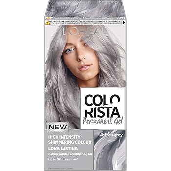 L'Oreal Paris Colorista Silver Grey Permanent Hair Dye Gel Long-Lasting ...