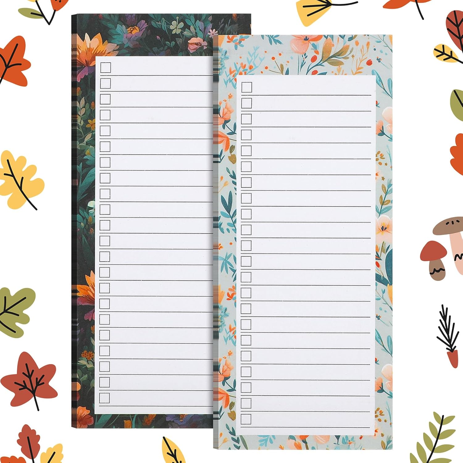 Abeillo 2 Pack Magnetic Shopping List Pad for Fridge, 100 Tear Off ...