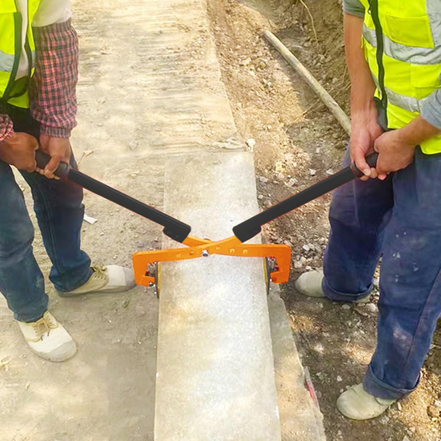 Professional Two-Person Curb Stone Lifting Clamp - Adjustable Slab ...