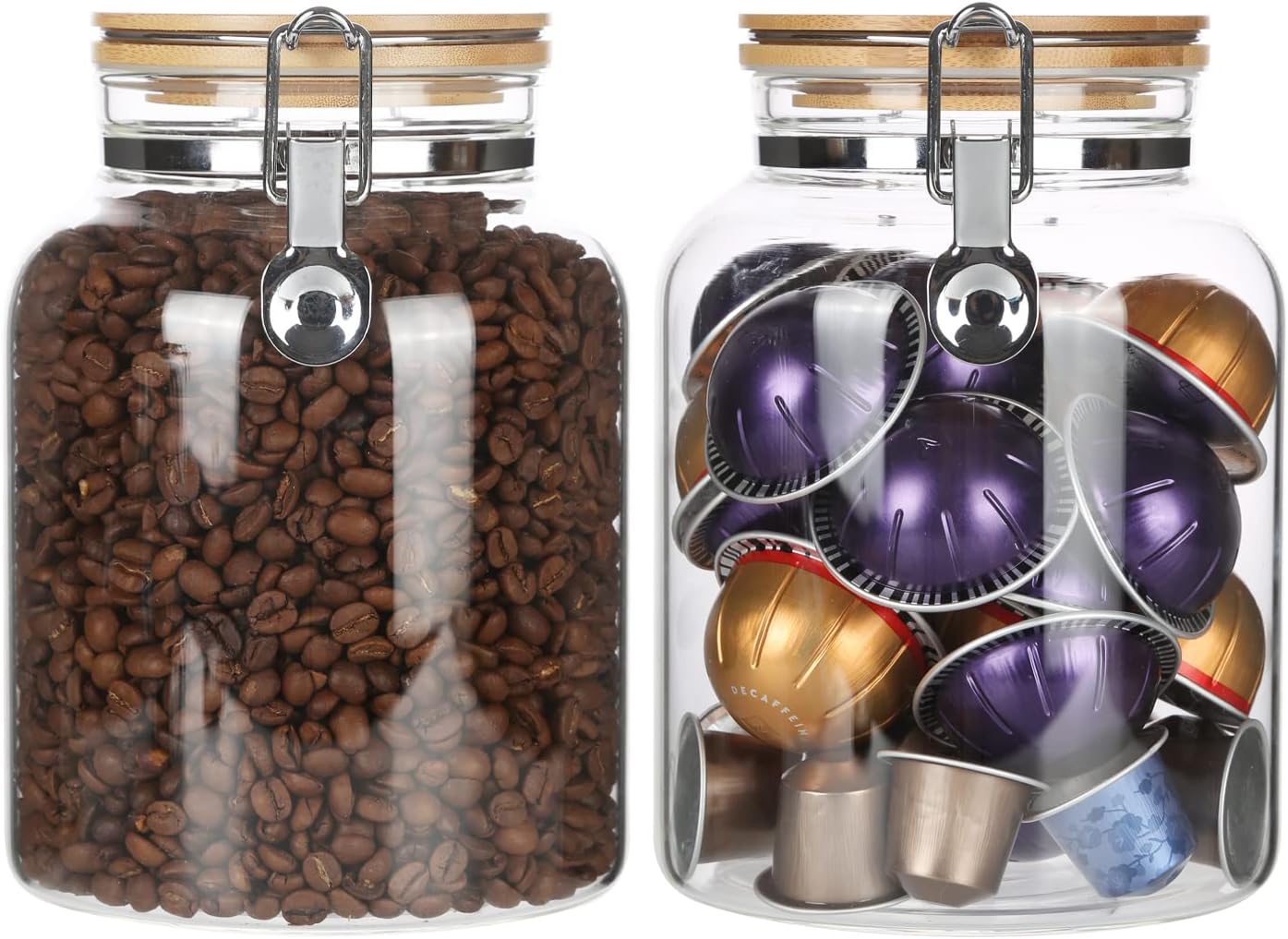 Amazon.com: KKC Glass Coffee K Cup,Coffee Pod Storage Container,Sealed ...