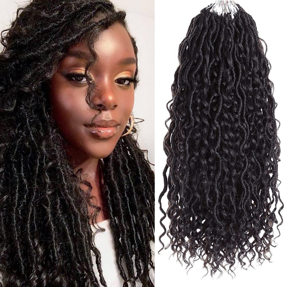 Buy River Locs Crochet Hair 18 Inch 6 Packs Goddess Faux Locs with ...