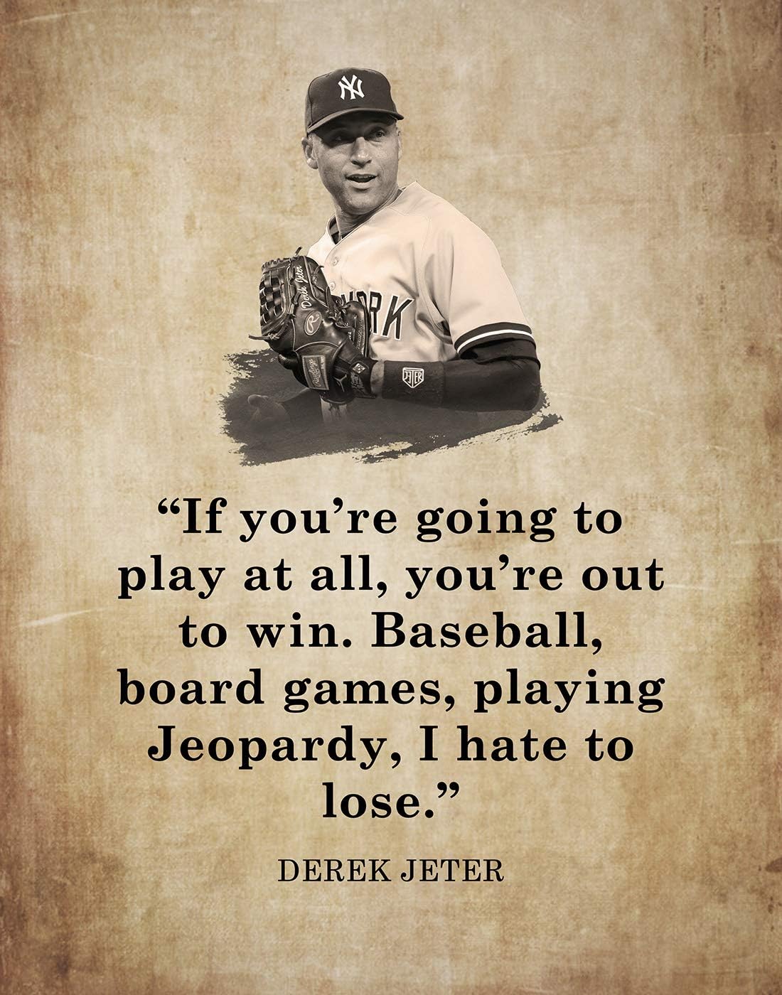 Amazon.com: Derek Jeter Motivational Baseball Positive Quote Poster ...