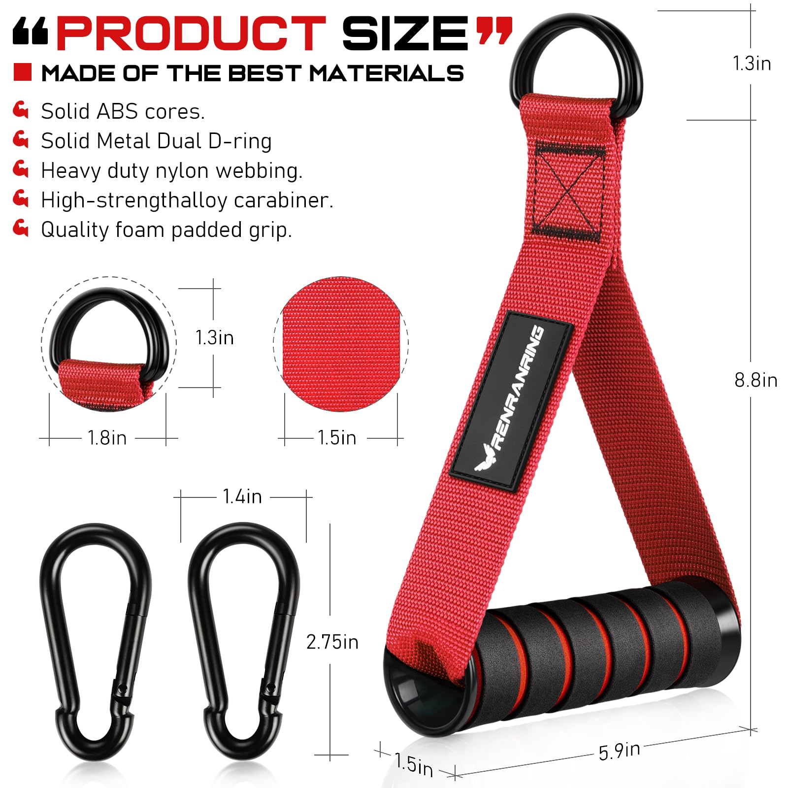 Snapklik.com : Gym Exercise Handles, Replacement Handle Attachments For ...