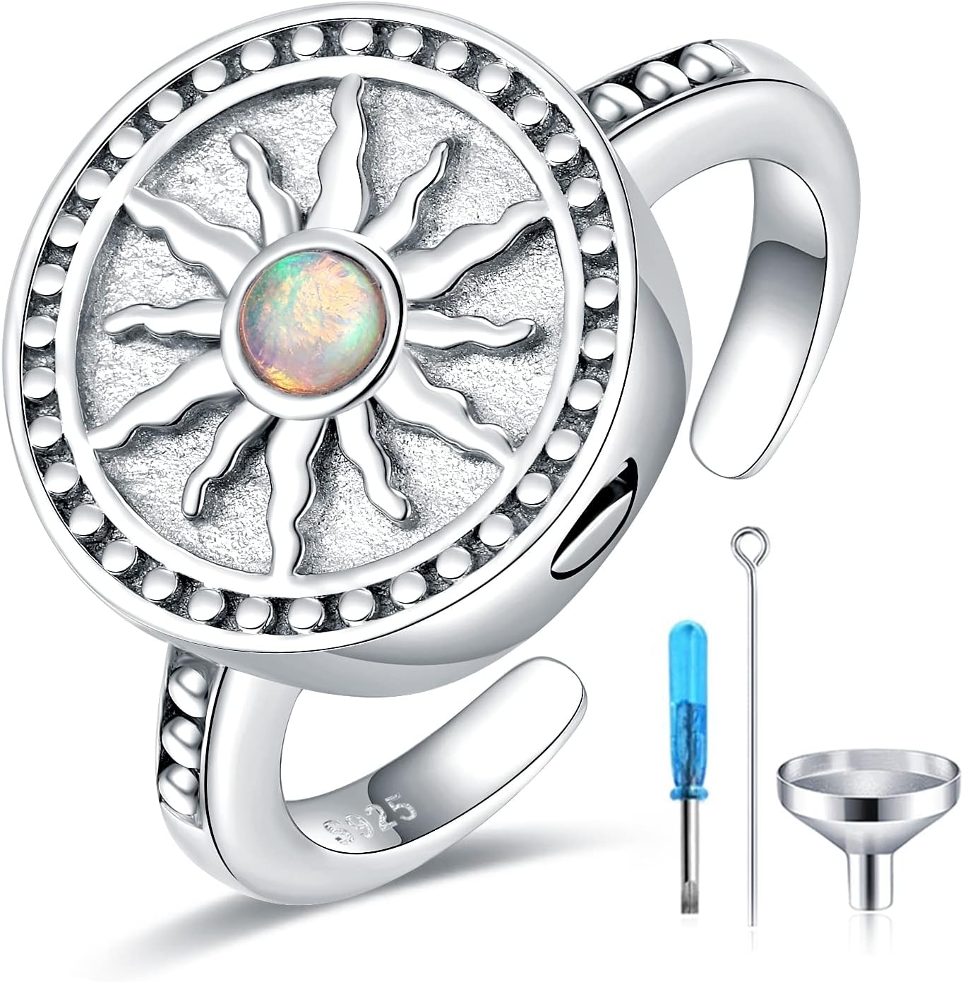 Amazon.com: Teardrop Urn Rings for Ashes for Women - 925 Sterling ...