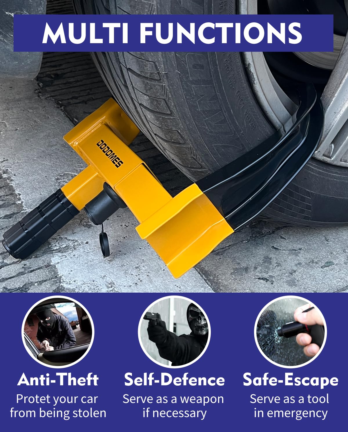 Snapklik.com : Dodomes Universal Wheel Lock Heavy Duty Security Tires ...