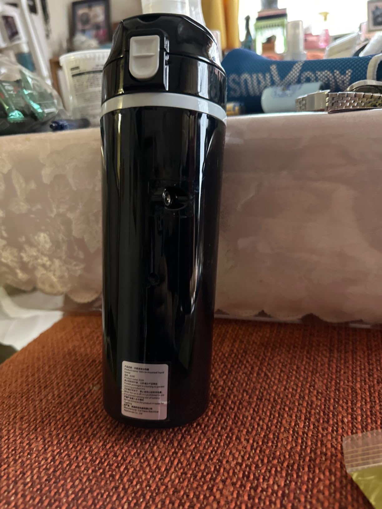 Amazon | 400ml 車用電気ポット DC 12V/24V 専用 カーポット 電気ケトル 大容量 コンパクトで軽量 車載 カップ LCD温度表示 304ステンレス鋼ボトル 車の旅行暖房 ...