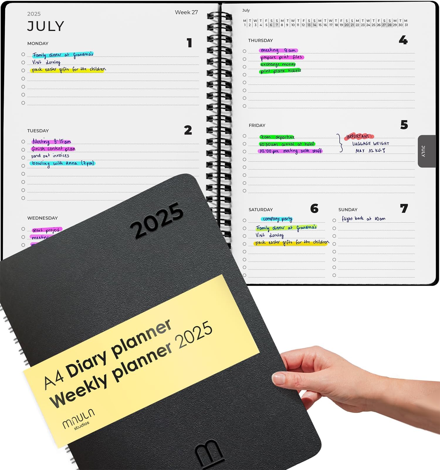 Collins Colplan 2025 A4 Weekly Notebook Diary - Green - (62-25 ...