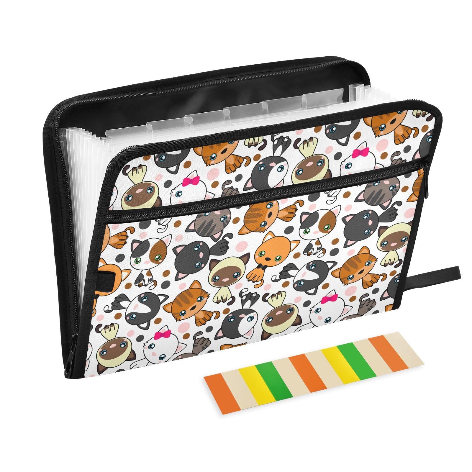 Amazon.com : Sletend Expanding File Pocket Folder Organizer Cat Funny ...