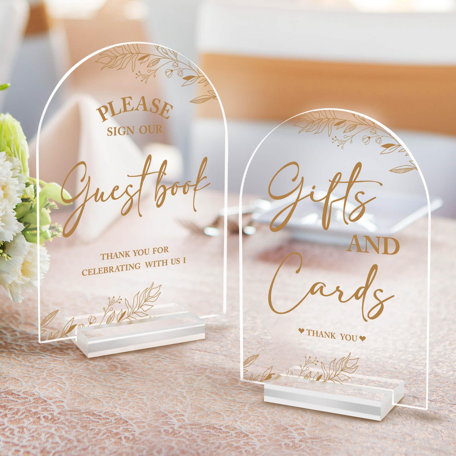 Amazon.com: Pigort 2pcs Wedding Signs for Ceremony and Reception,Modern ...