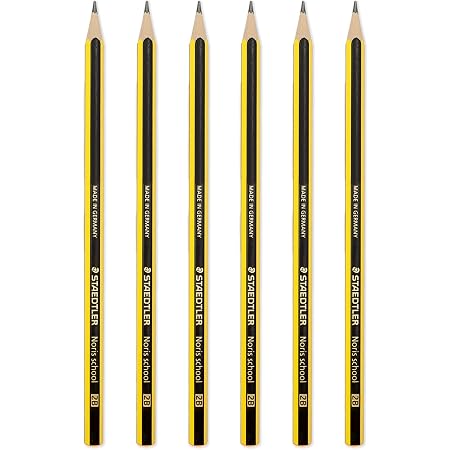 Staedtler WOPEX Noris School Pencils - 180N-2B Dipped - Pack of 6-2B ...