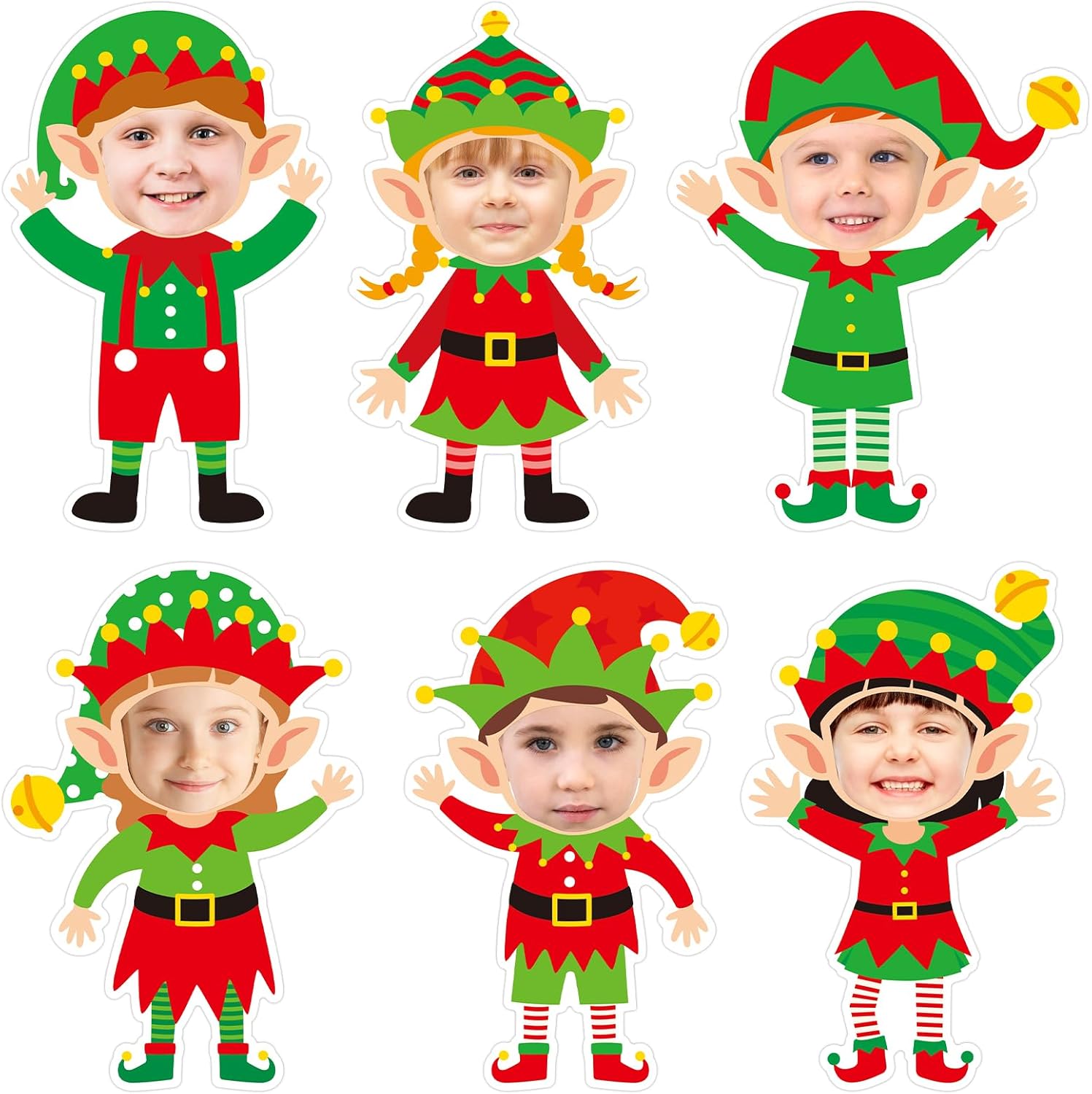 Amazon.com: 36 Pcs Christmas Elf Cutouts for Xmas Bulletin Board ...