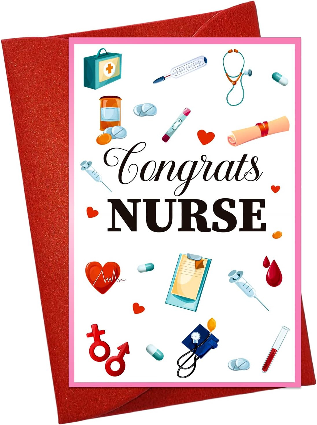 Amazon.com : BIZIBAFF Nurse Graduation Cards for Girls Her Congrats ...